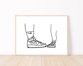 Nike Shoe Line Art - Etsy