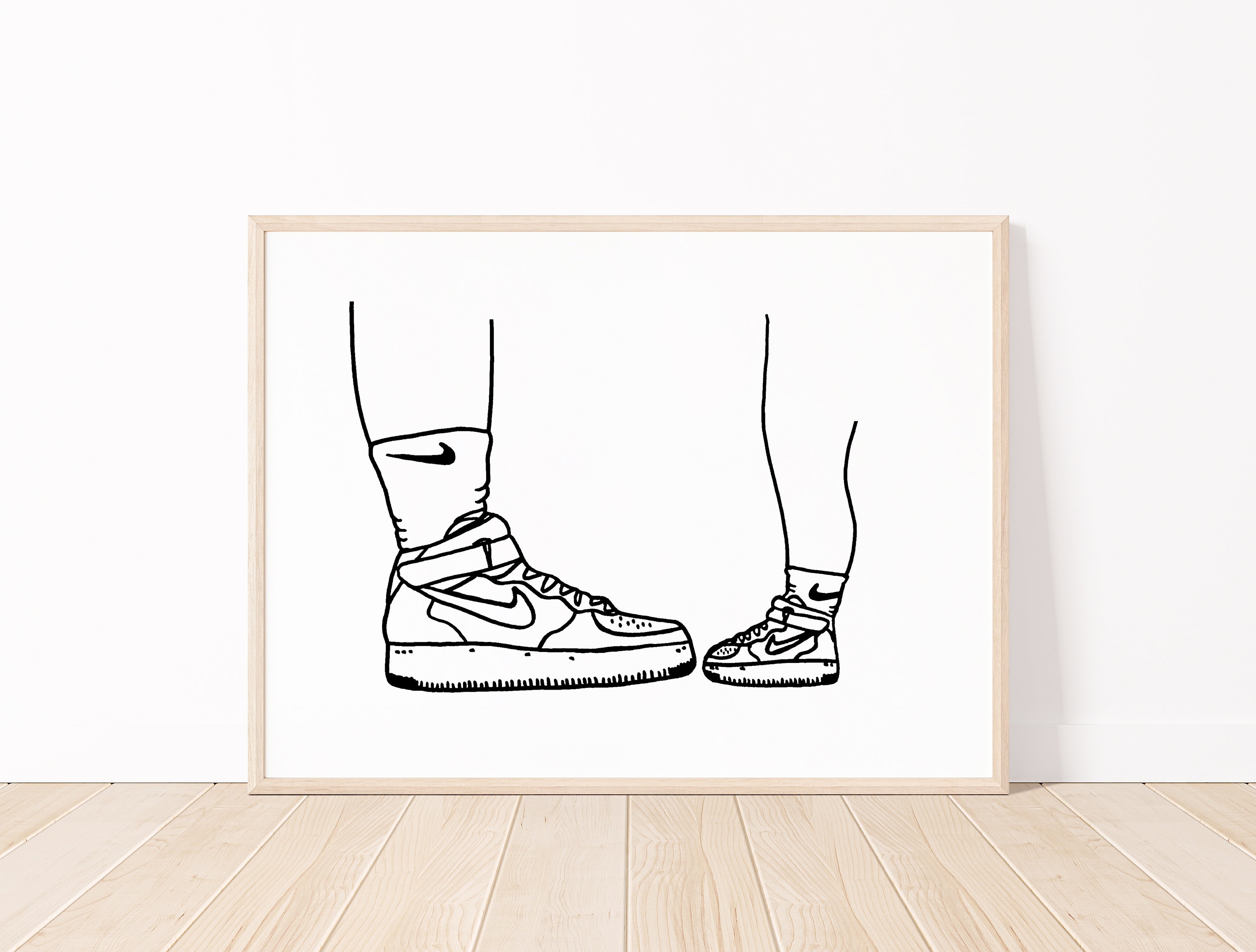 Nike Running Shoe Drawing