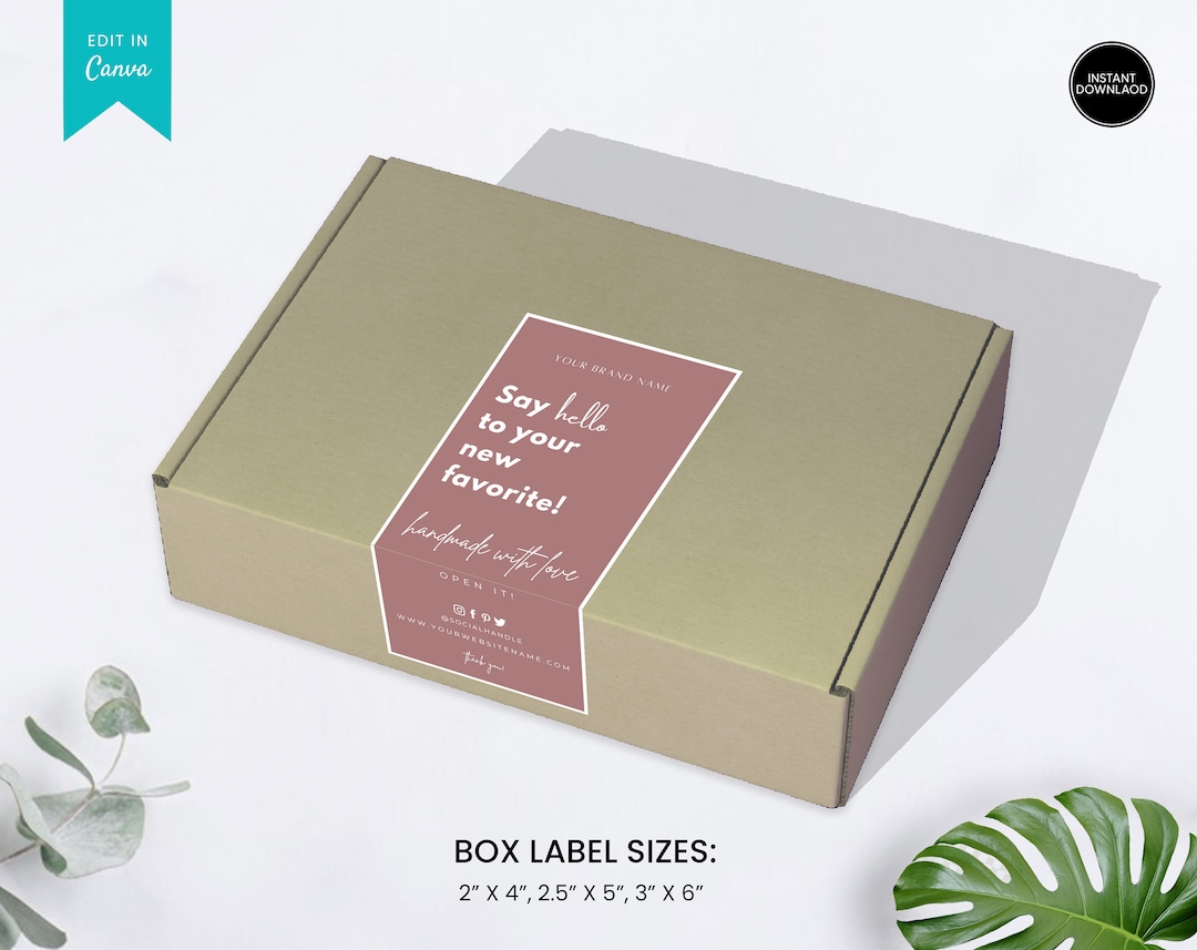 Editable Box Label Template, Custom Packaging Labels, Order Packaging ...