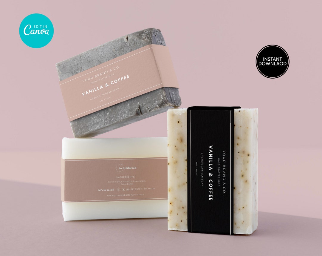 Editable Soap Label Template, Custom Wrap Whipped Soap Label Design ...