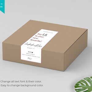 Editable Box Label Template, Custom Packaging Labels, Order Packaging ...