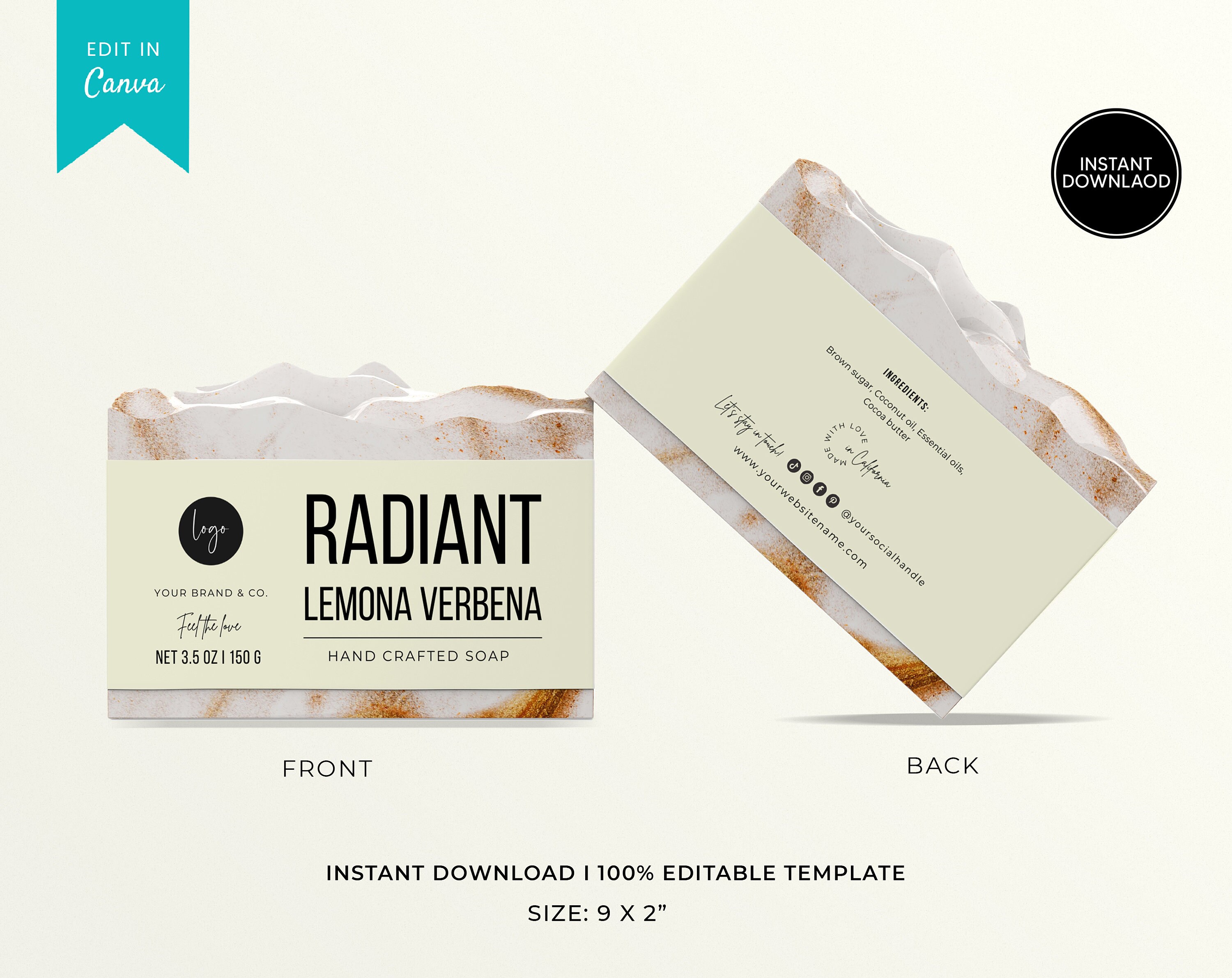 Editable Soap Label Template Custom Wrap Whipped Soap Label - Etsy ...