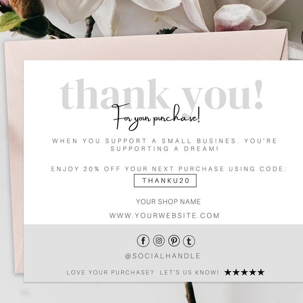 Thankyou Note Sample - Etsy