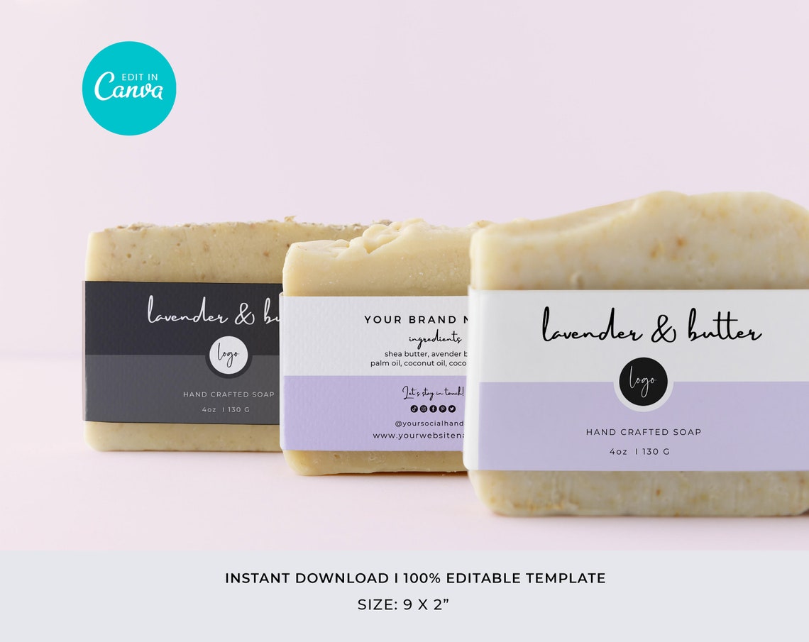 Editable Soap Label Template Custom Wrap Whipped Soap Label - Etsy Canada