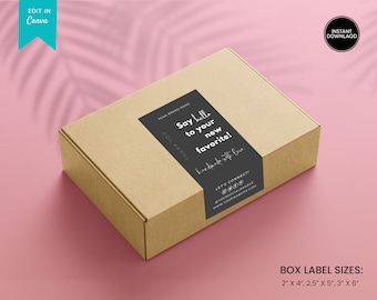 Editable Box Label Template,packaging Labels, Order Packaging Seal ...