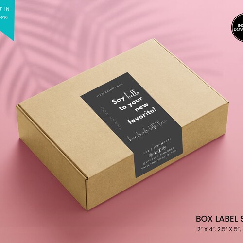 Editable Box Label Template Custom Packaging Labels Order - Etsy