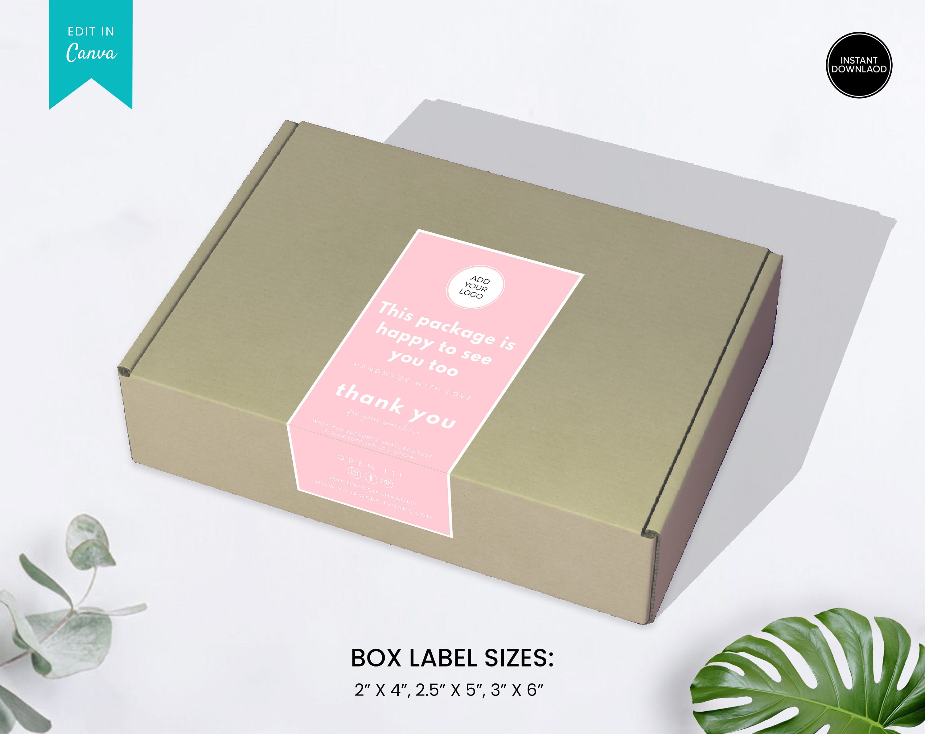 Editable Box Label Template Custom Packaging Labels Order - Etsy Canada