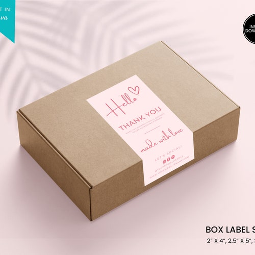 Printable Box Label Template Custom Packaging Labels Order - Etsy