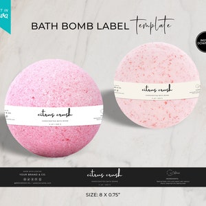 Editable Bath Bomb Label Template Printable Bath Bomb Label - Etsy