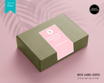 Editable Box Label Template,packaging Labels, Order Packaging Seal ...