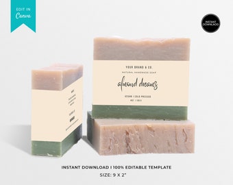 Editable Soap Label Template, Custom Wrap Whipped Soap Label Design ...