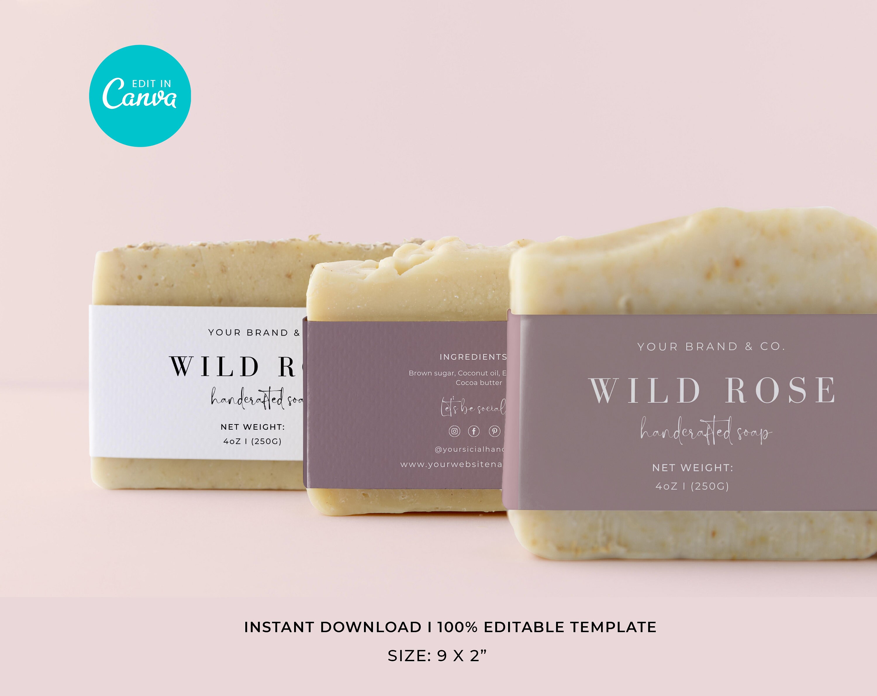Editable Soap Label Template Custom Wrap Whipped Soap Label - Etsy Canada