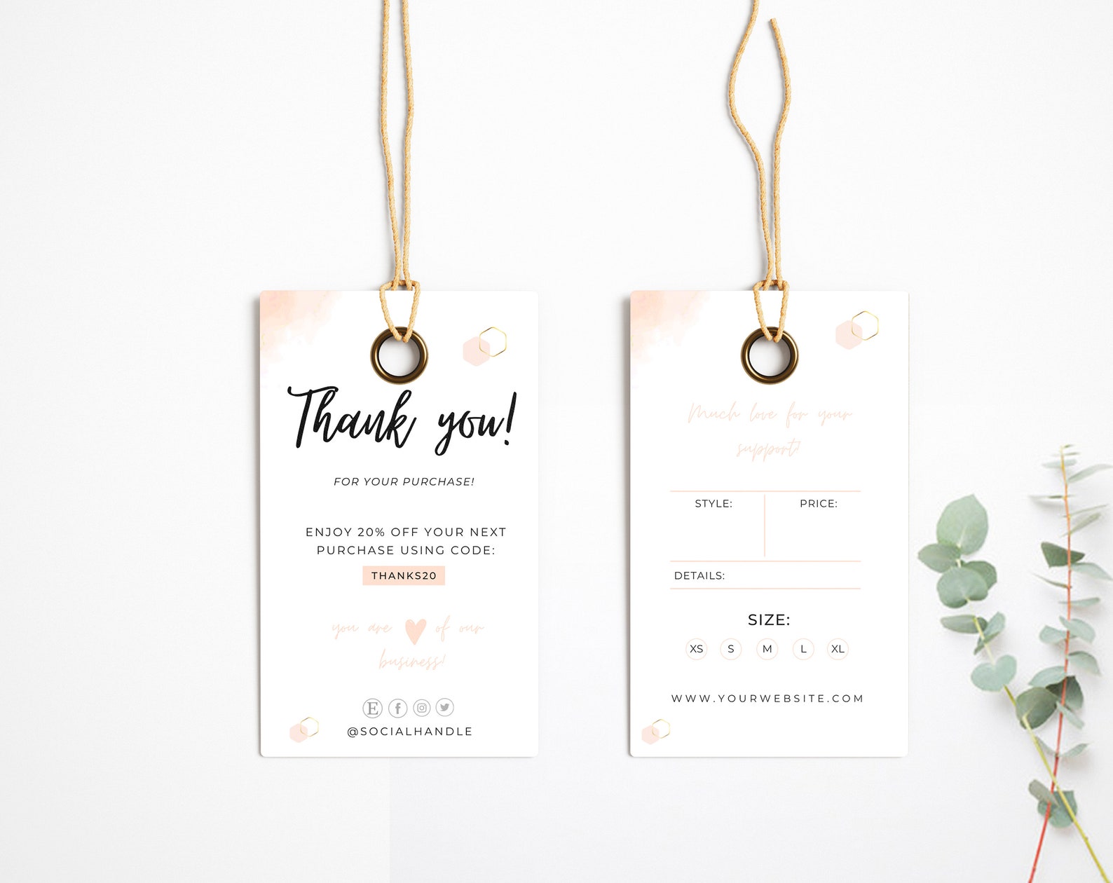 Editable Clothing Hang Tag Printable Clothing Price Tag - Etsy