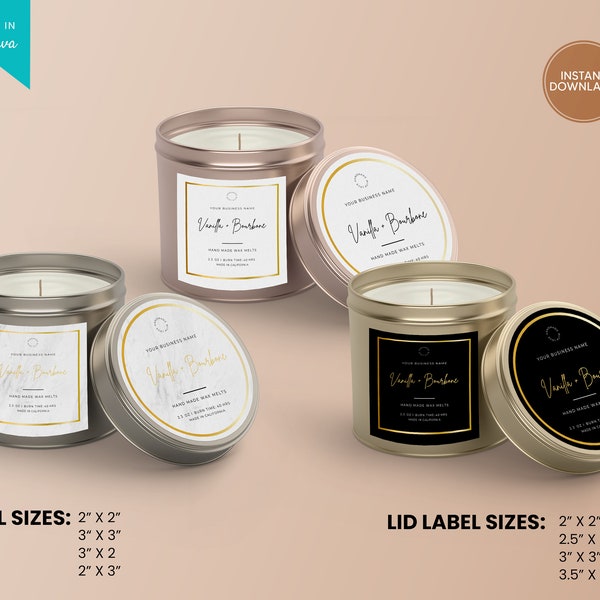 Round Candle Label - Etsy