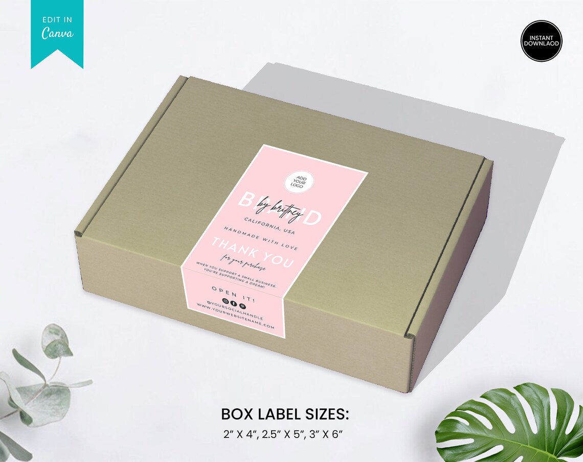 Editable Box Label Template Custom Packaging Labels Order | Etsy