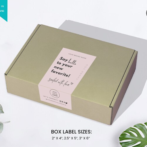 Box Label Template Editable Packaging Labels Order Packaging - Etsy