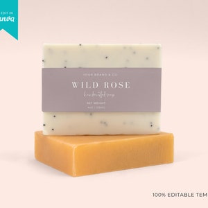 Editable Soap Label Template, Custom Wrap Whipped Soap Label Design ...