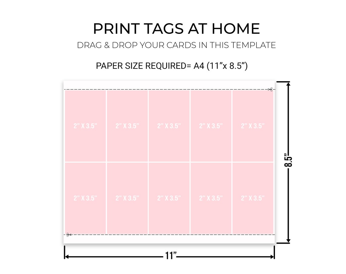 PRINTABLE Earring Card Template Editable Earring Display - Etsy