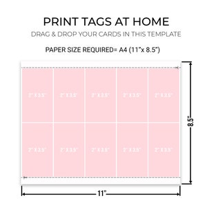 PRINTABLE Earring Card Template Editable Earring Display | Etsy