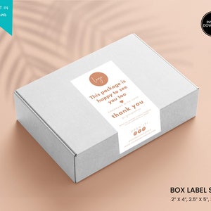 Editable Box Label Template, Custom Packaging Labels, Order Packaging ...