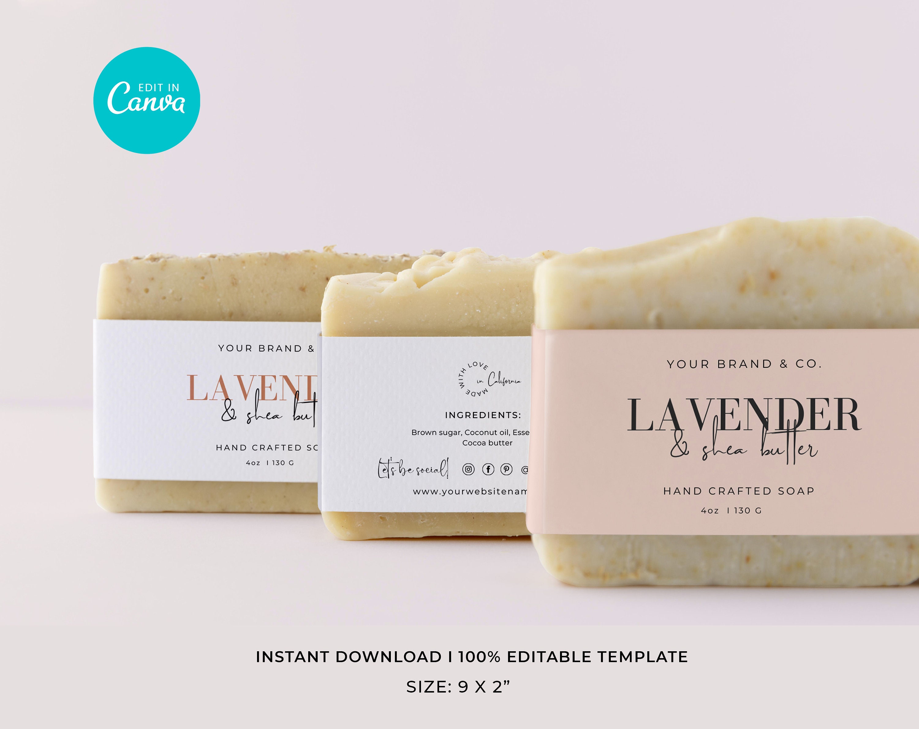 Editable Soap Label Template Custom Wrap Whipped Soap Label - Etsy ...