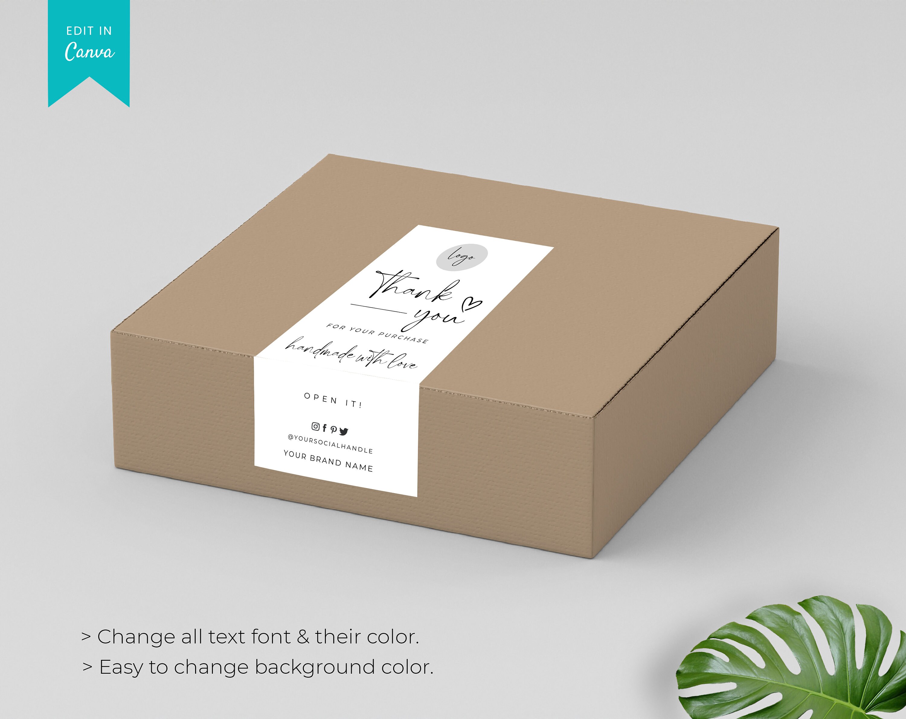 Editable Box Label Template Custom Packaging Labels Order - Etsy Hong Kong