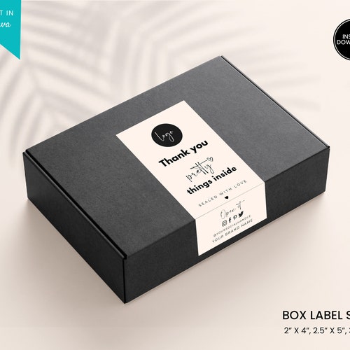 Editable Box Label Template Custom Packaging Labels Order - Etsy UK