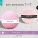 Editable Bath Bomb Label Template, Printable Bath Bomb Label Packaging ...