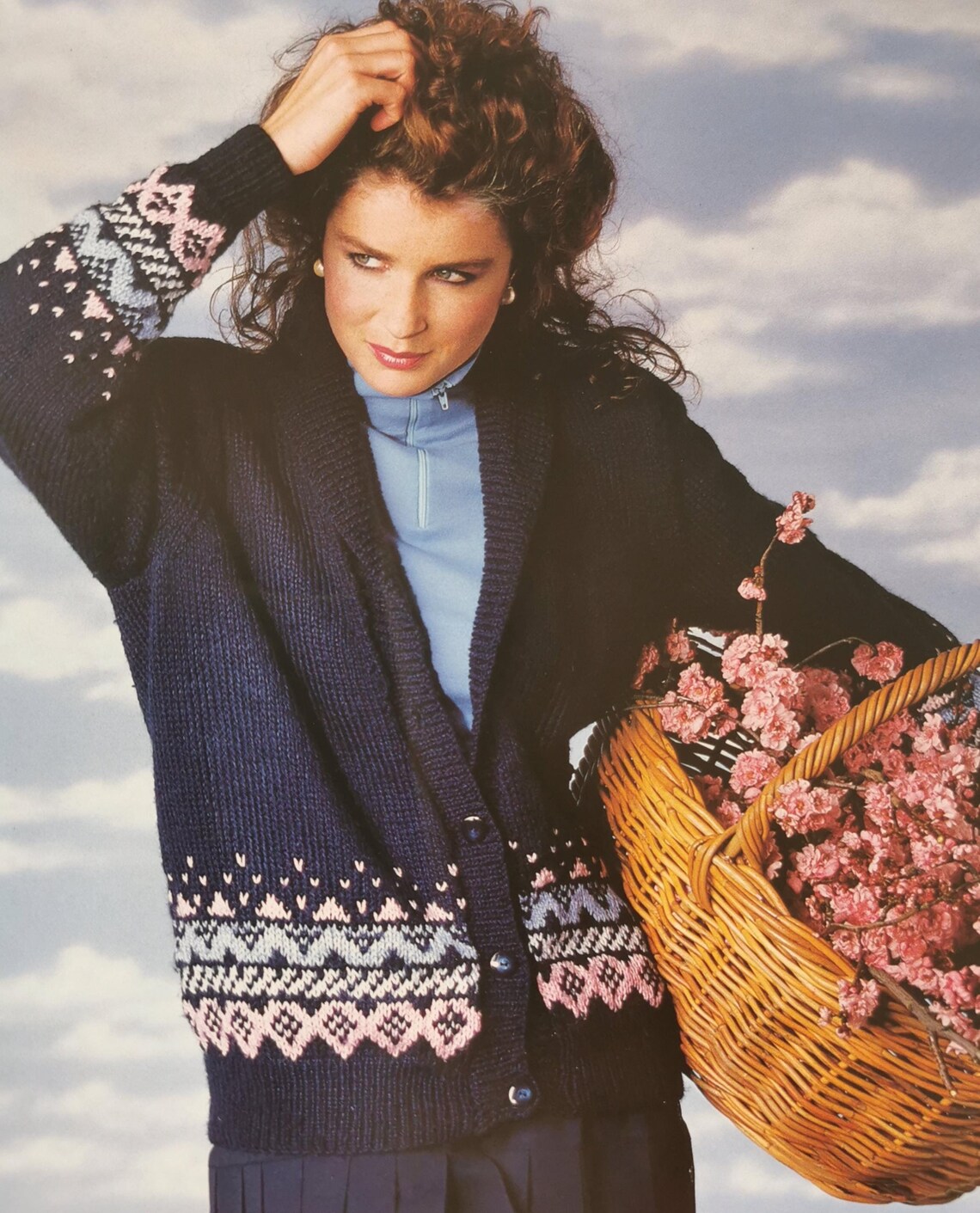 Lady's Fair Isle Cardigan Jacket 8ply Knitting Pattern PDF Download - Etsy