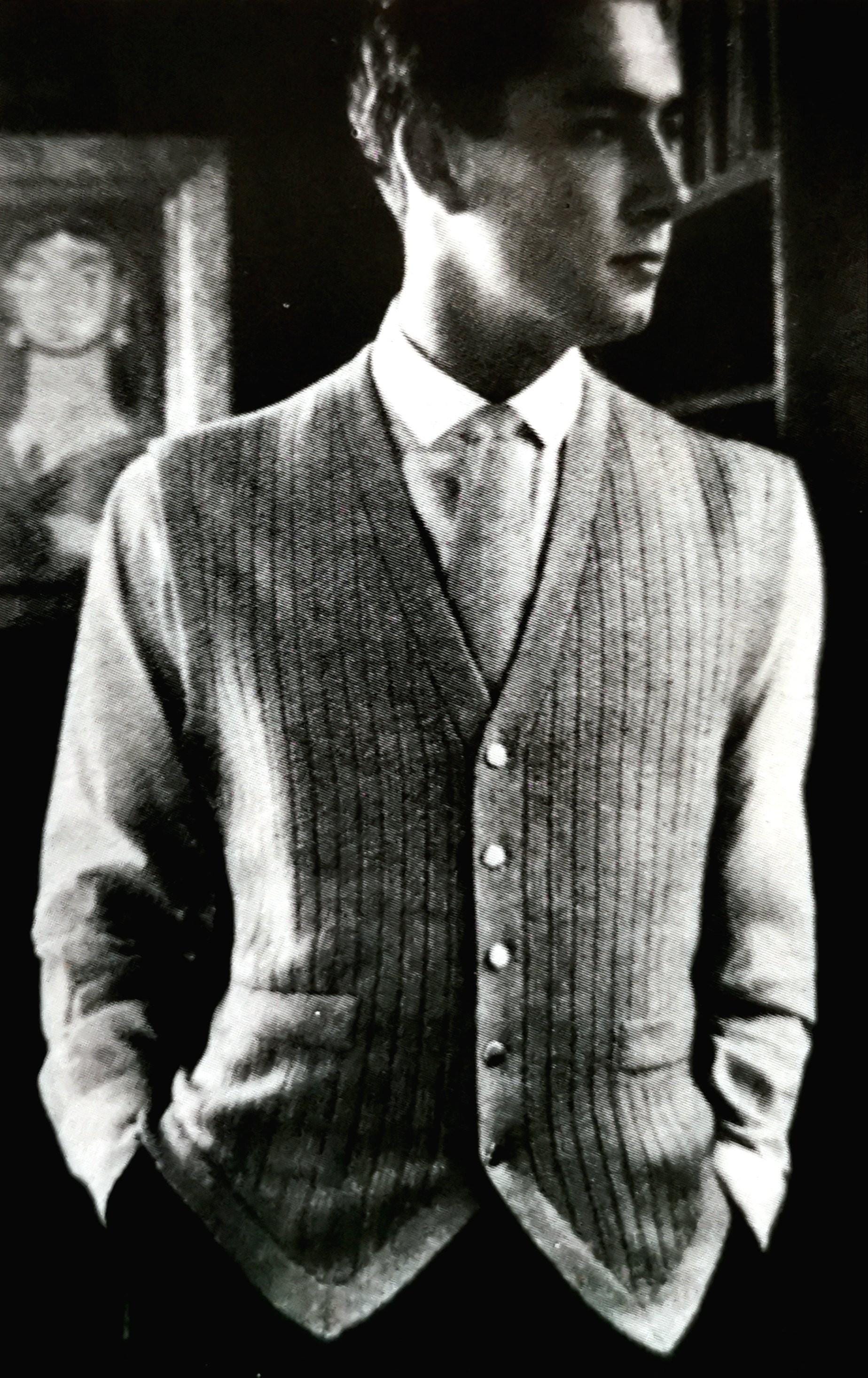 VOGUE 1950's Vintage Men's Traditional Shaped Waistcoat Vest Pockets ...