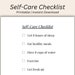 Self-care Checklist Printable Template PDF Sizes US Letter & A4 Instant ...