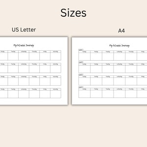 Monthly Fitness Planner Exercise Planner Printable Template PDF Sizes ...