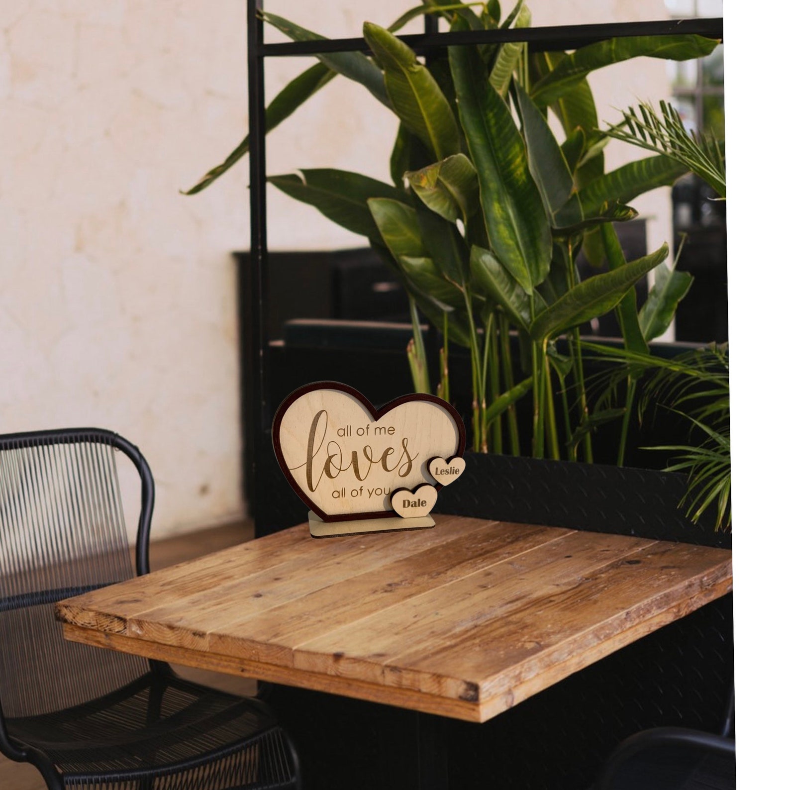 Valentine’s Day Gift, Personalized Gift, Heart Wood Sign, Couples ...