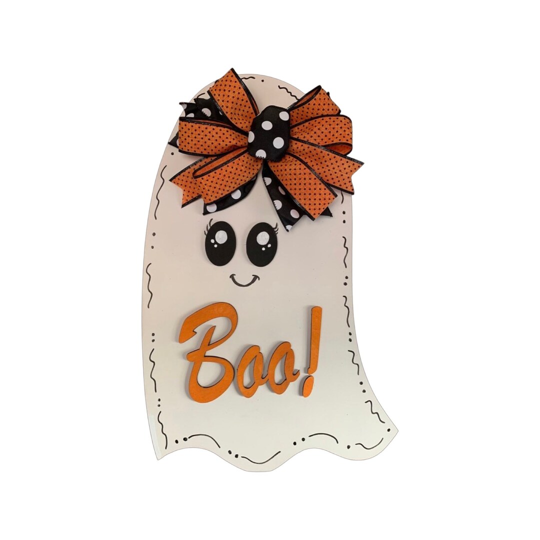 Girl Ghost Door Hanger, Halloween Decor, Boo! Ghost - Etsy