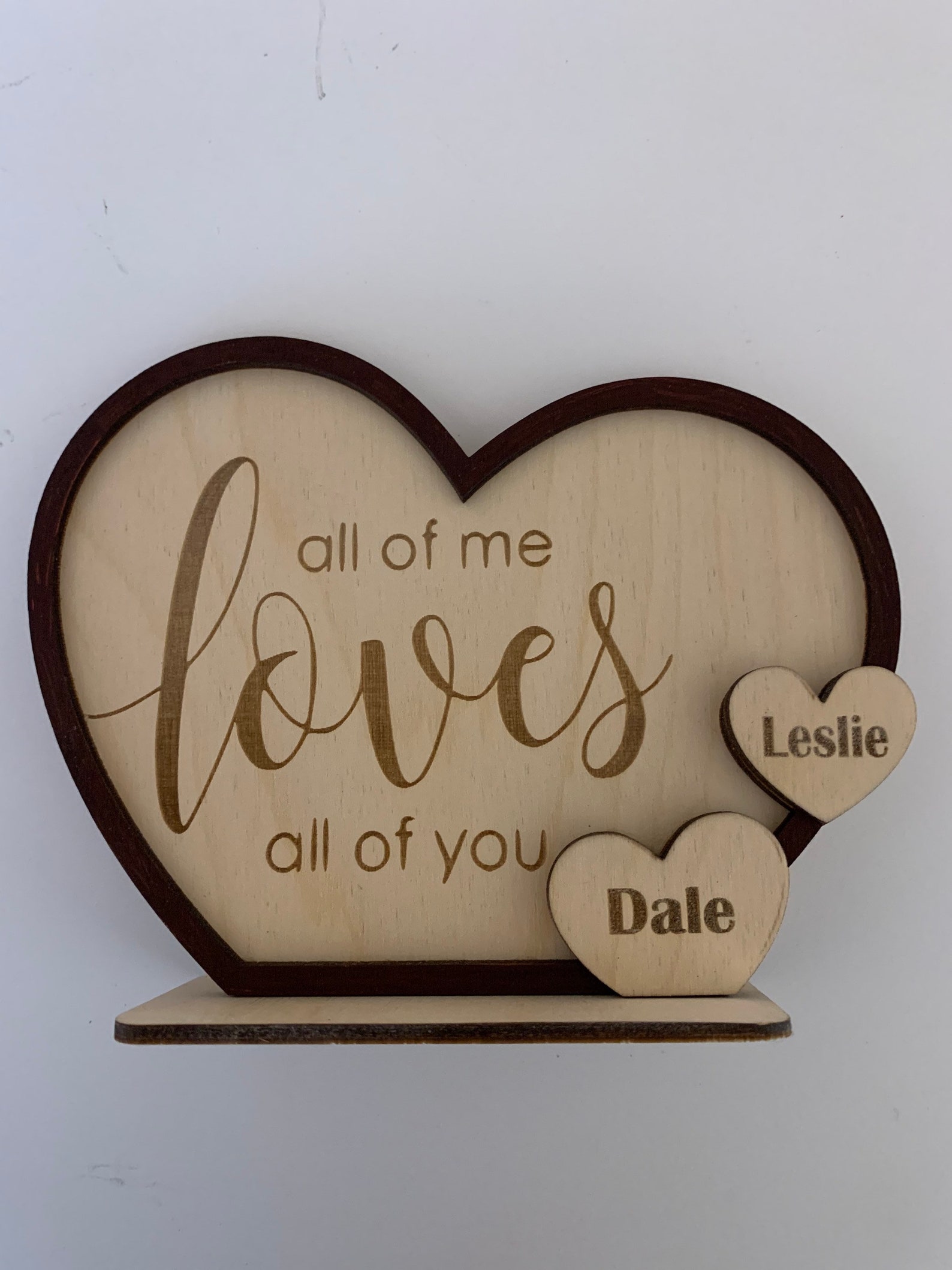 Valentine’s Day Gift, Personalized Gift, Heart Wood Sign, Couples ...