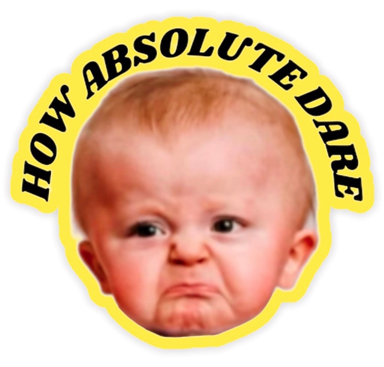 How Absolute Dare Sticker Silly Stickercute Baby Sticker - Etsy