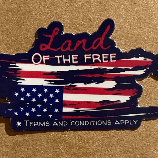 Land of the Free Sticker - Etsy