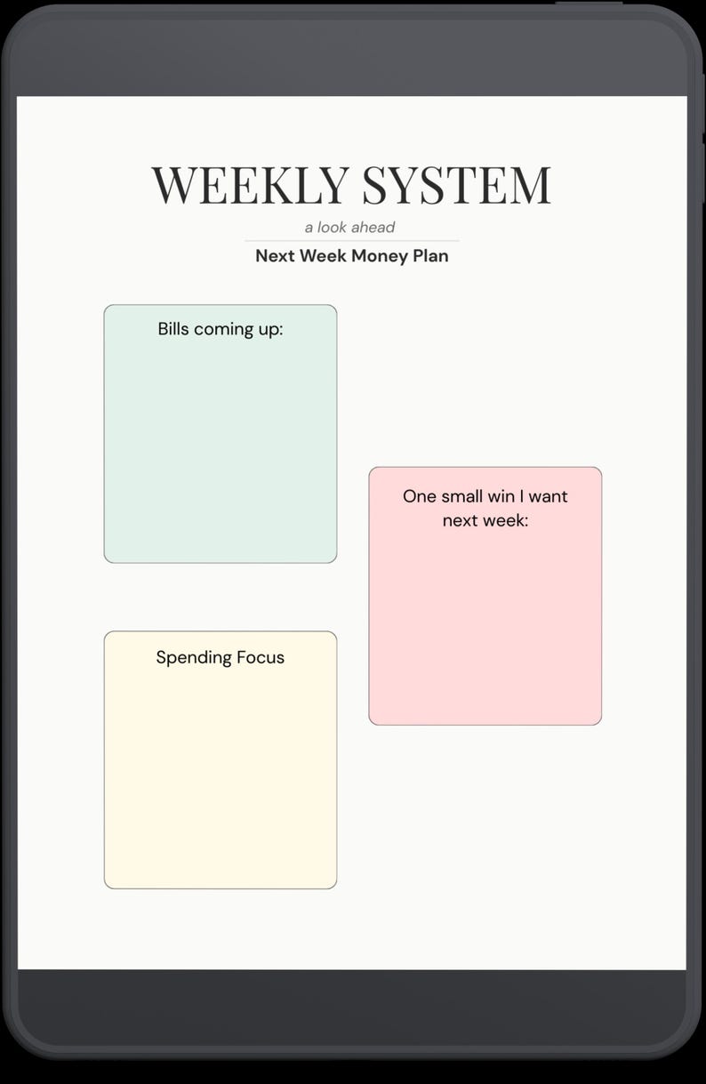 2026 ADHD Reset Financial Planner | Weekly Money System | Simple Budget ...