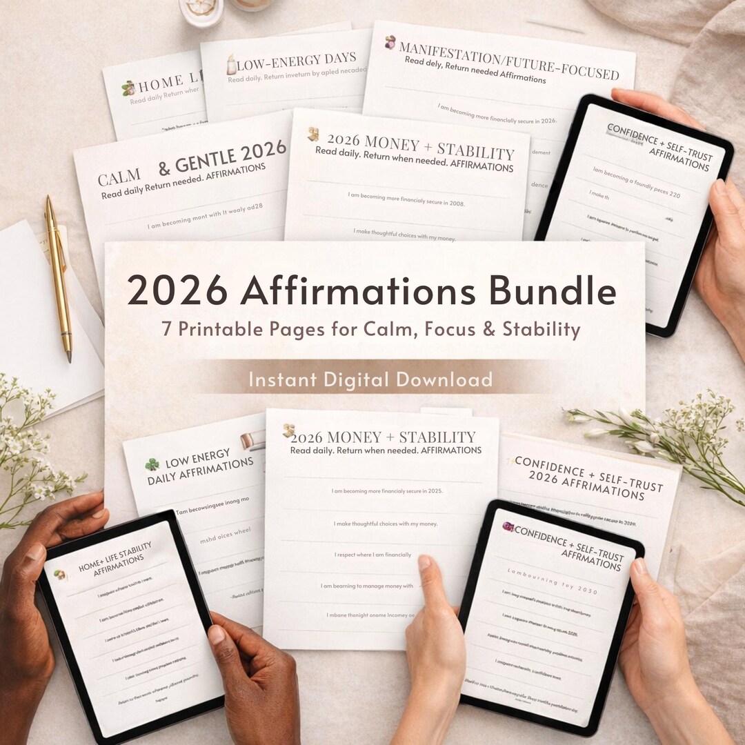 2026 Affirmations RESET Bundle | Calm, Confidence, ADHD Friendly, Money ...