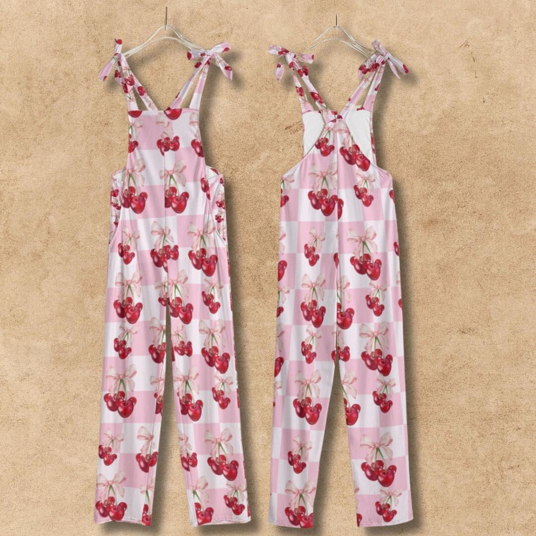 Mickey Cherry Jumpsuit ,disney Cherry Print Romper ,cute Summer ...