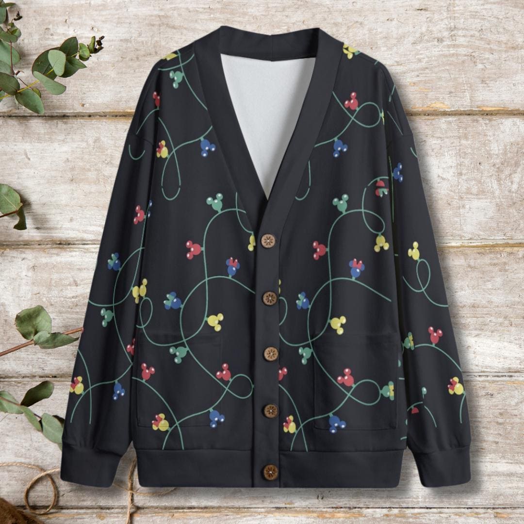 Mickey Christmas Cardigan , Disney Holiday Sweater , Knitted Cardigan ...
