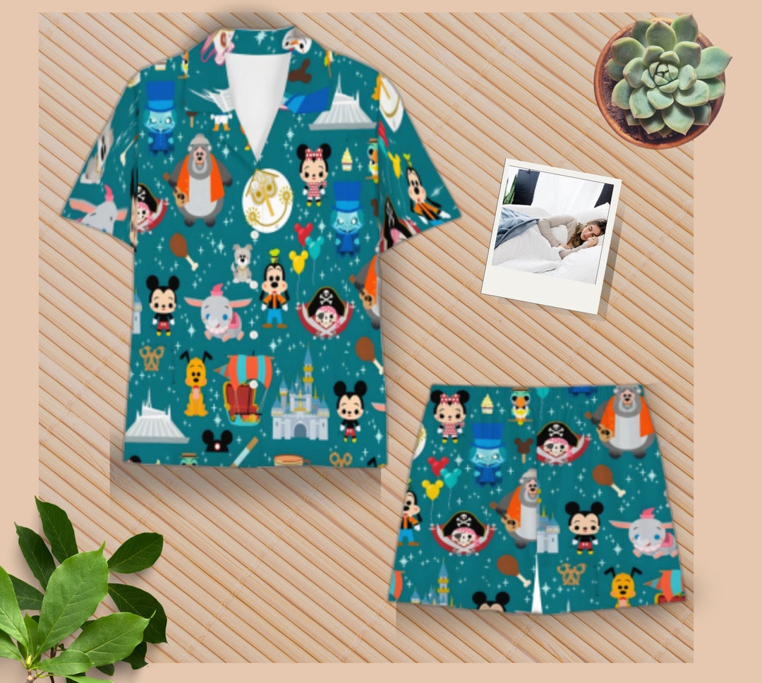 Pajama Set, Mickey Sleepwear , Magic Kingdom Pajamas Set , Womens ...