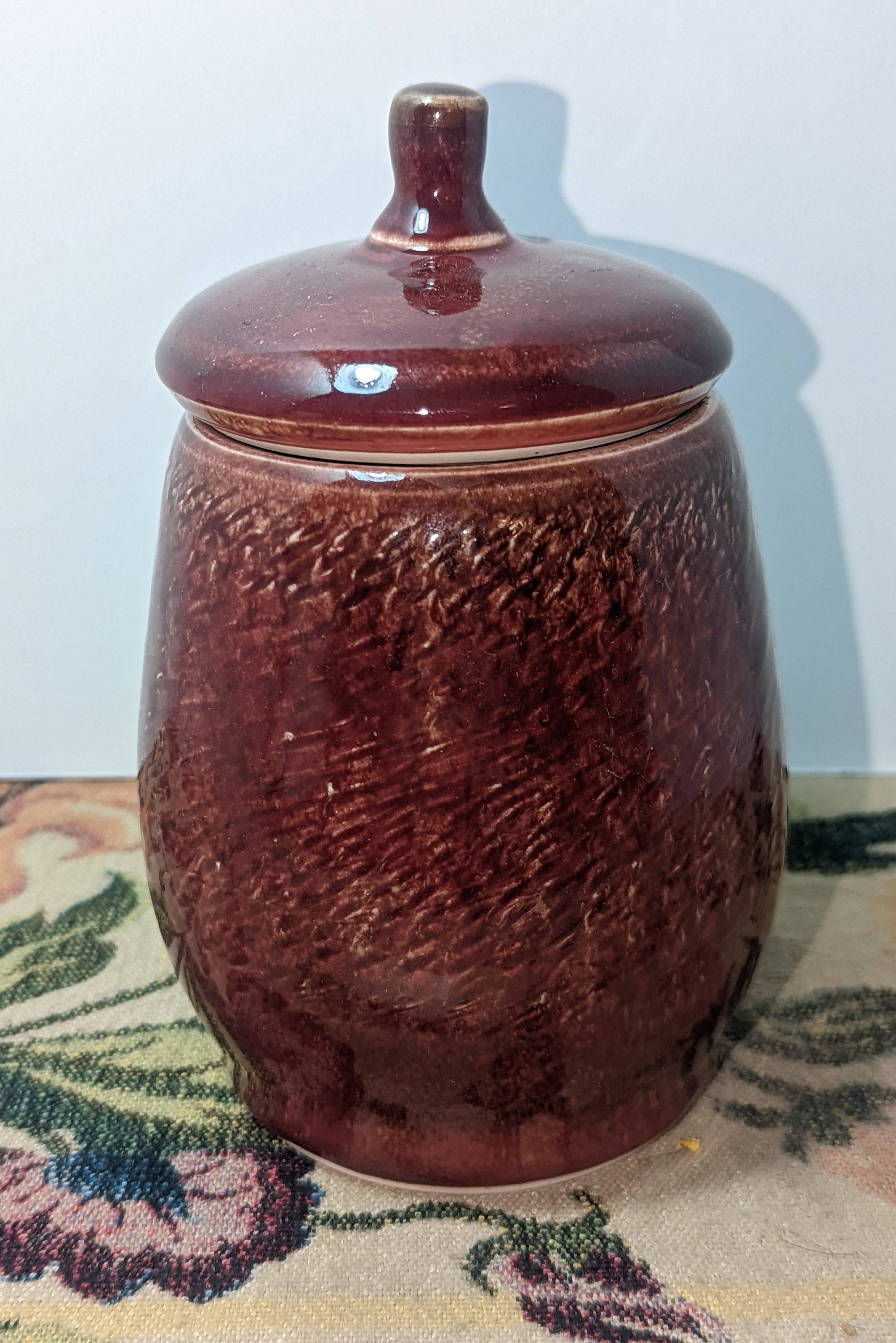 Small Plum Red Jar Handmade Pottery - Etsy
