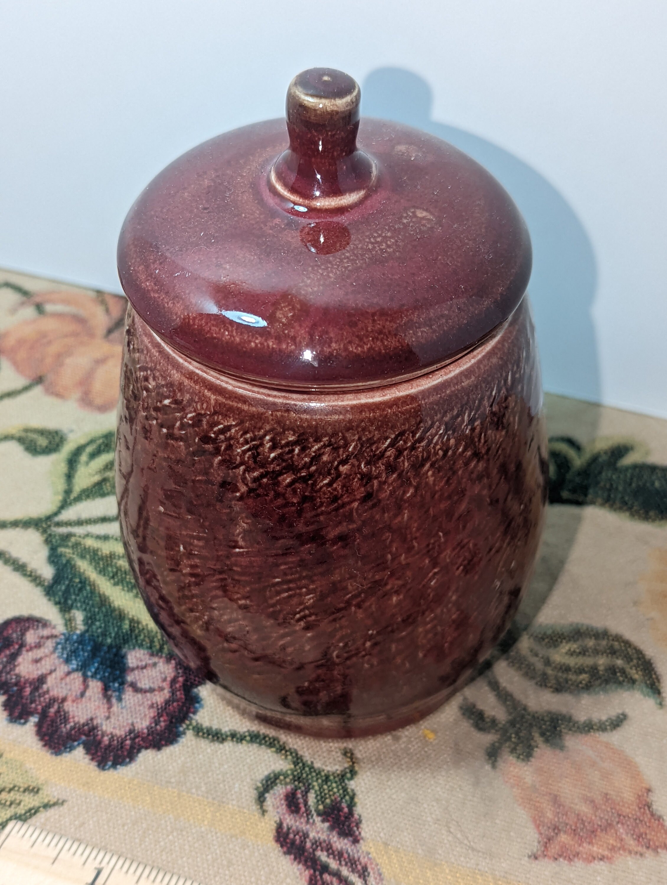 Small Plum Red Jar Handmade Pottery - Etsy