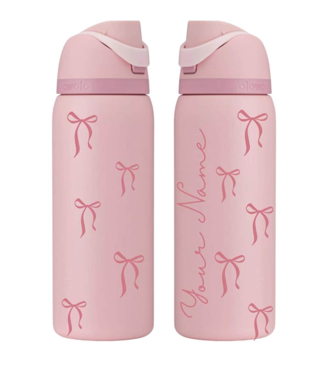 All PINK Coquette Bows 24/32/40 Oz Owala Bottle Personalized - Etsy