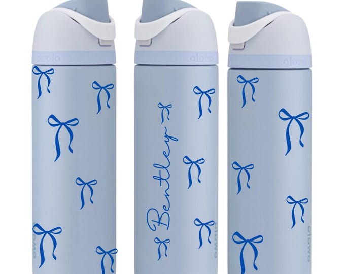 Coquette Bows 24/32 OZ Owala Bottle Personalized-blue - Etsy