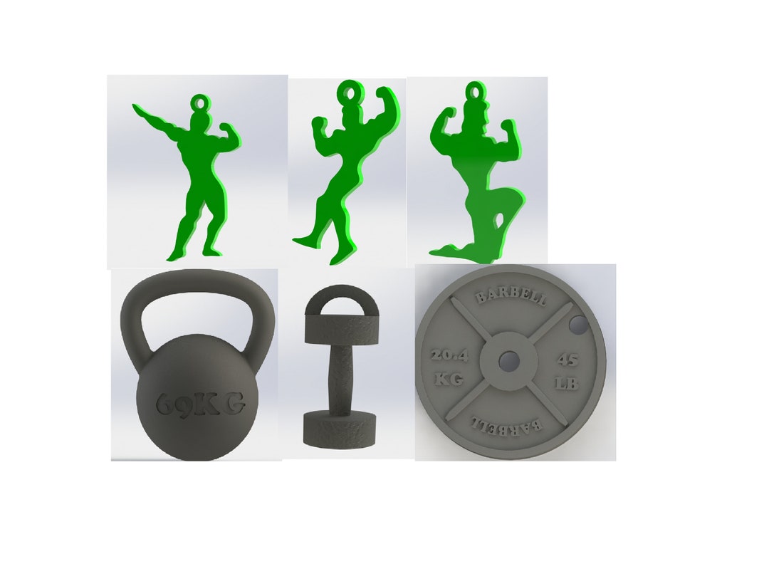 Bodybuilding, Gym Key Chain Bundle STL FILES ONLY - Etsy