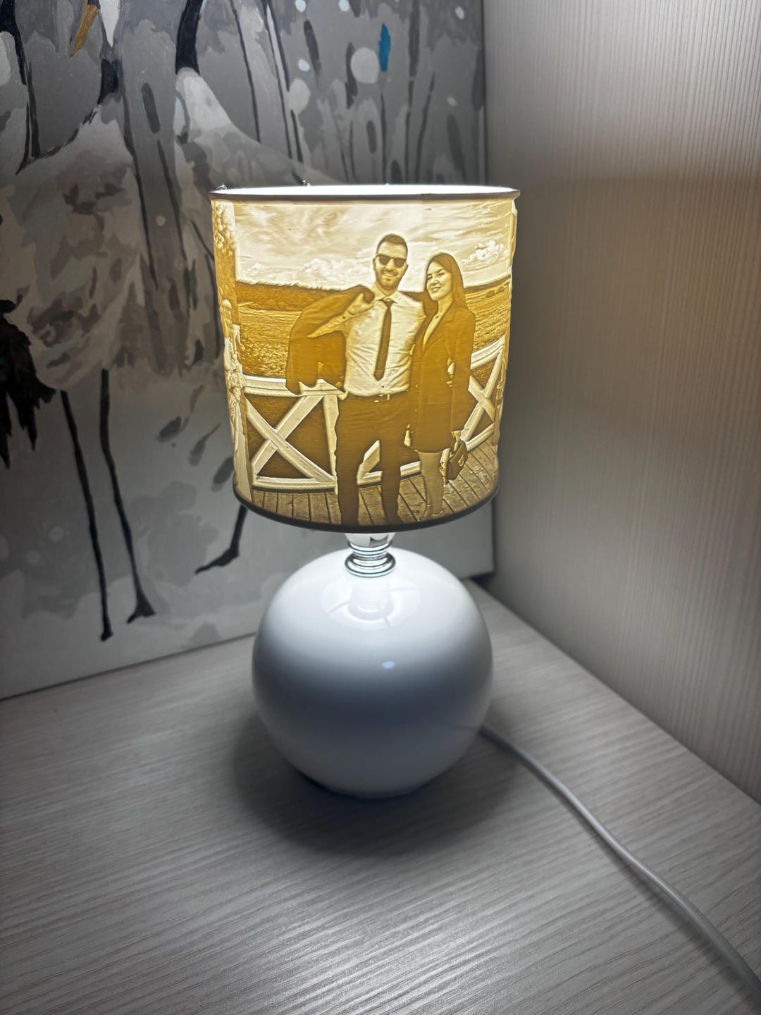 Custom Lithophane Lamp With Your Photos | Personalized 3D Light ...