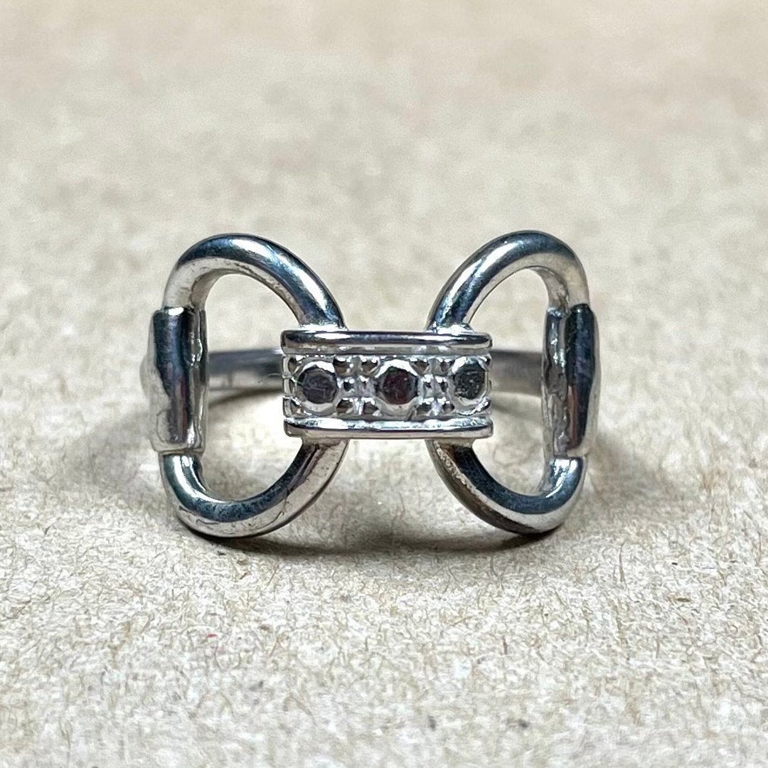 Our Larger Snaffle Bit Ring in Sterling Silver - Etsy