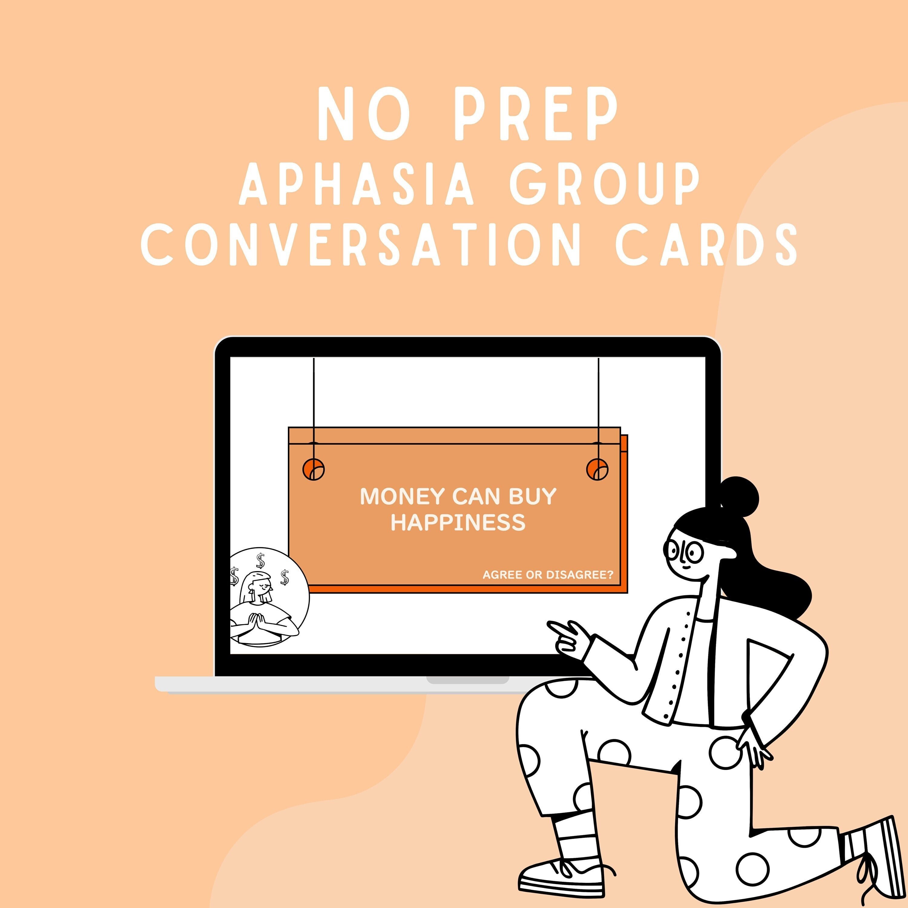 Aphasia Group Therapy: Conversation Cards, Debate, Activity, Word ...